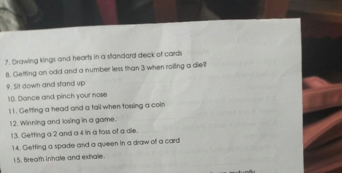 Drawing kings and hearts in a standard deck of cards Getting an odd and a..