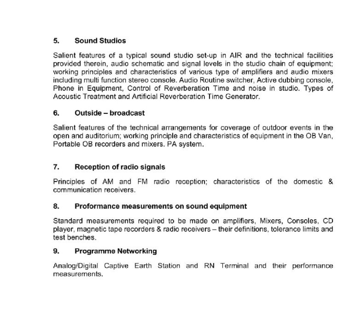 Sound Studios Salient features of a typical sound studio set-up in AIR an..