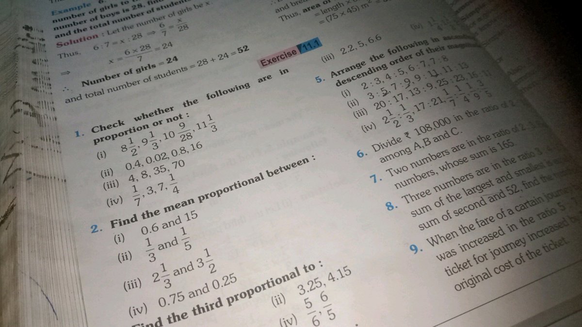 Here are the questions from Exercise 11.1: Check whether the following a..