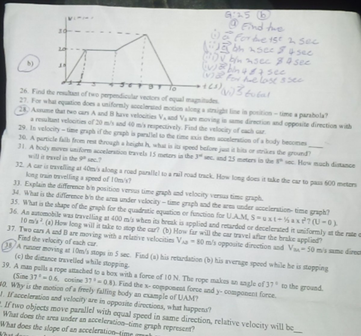 Here are a few questions related to physics concepts: Question 25 (b): F..