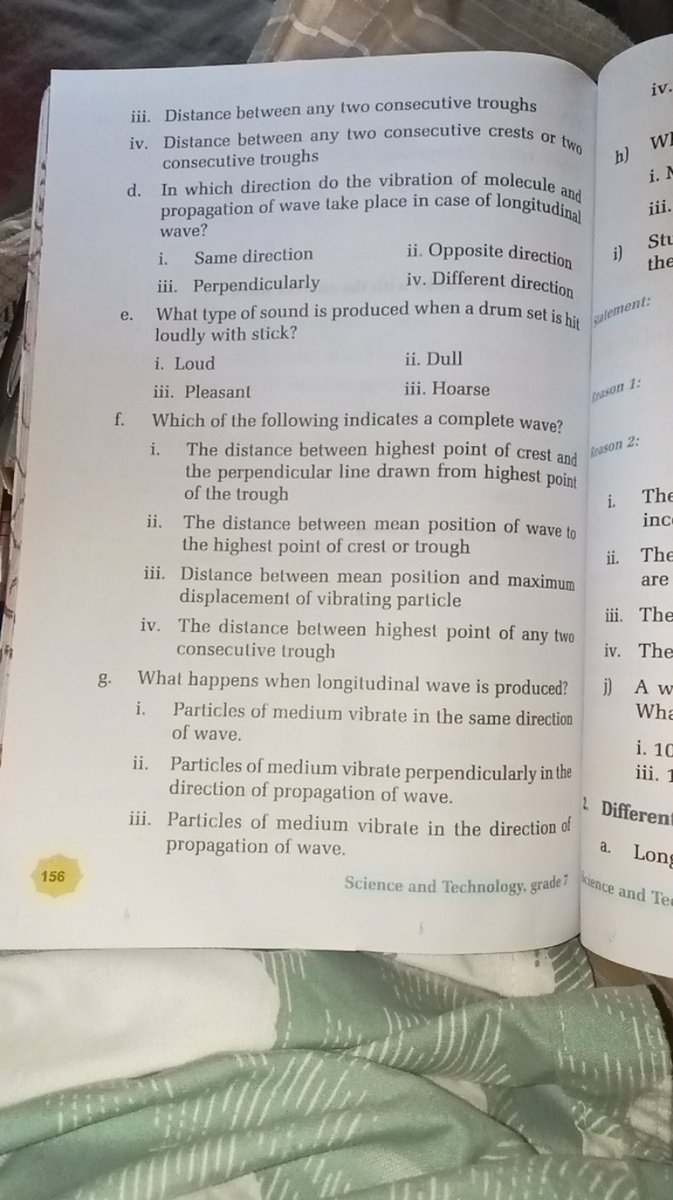 d. In which direction do the vibration of molecule and propagation of wav..