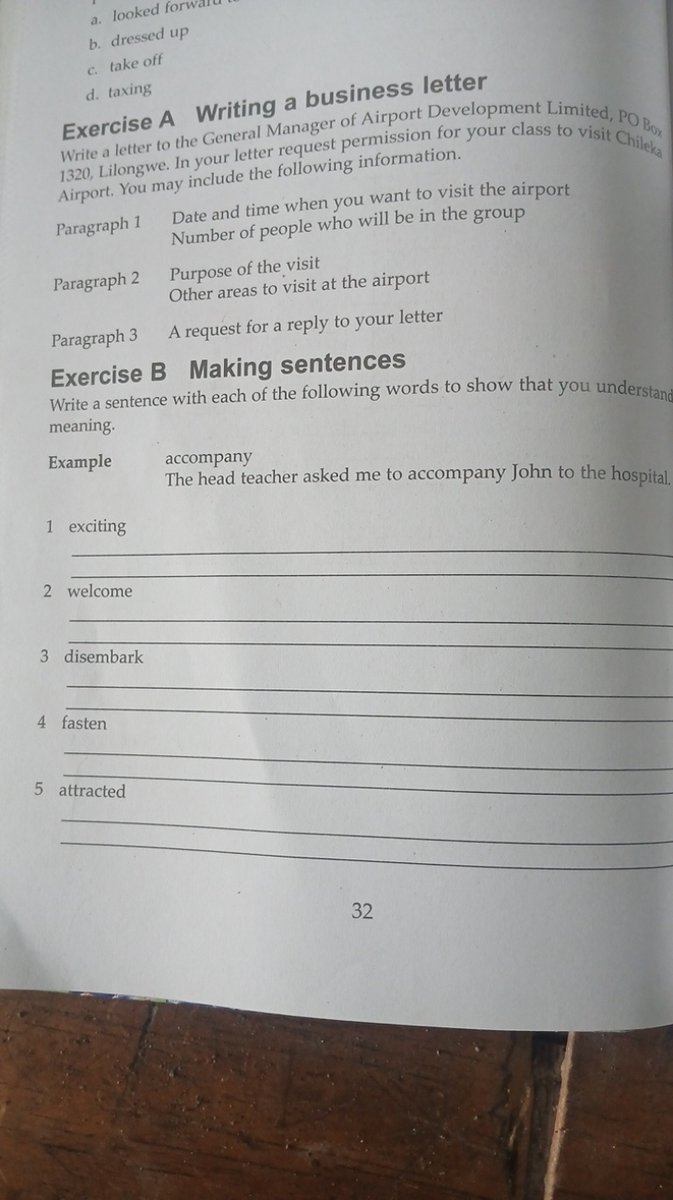 Exercise A: Writing a business letter Write a letter to the General Manag..