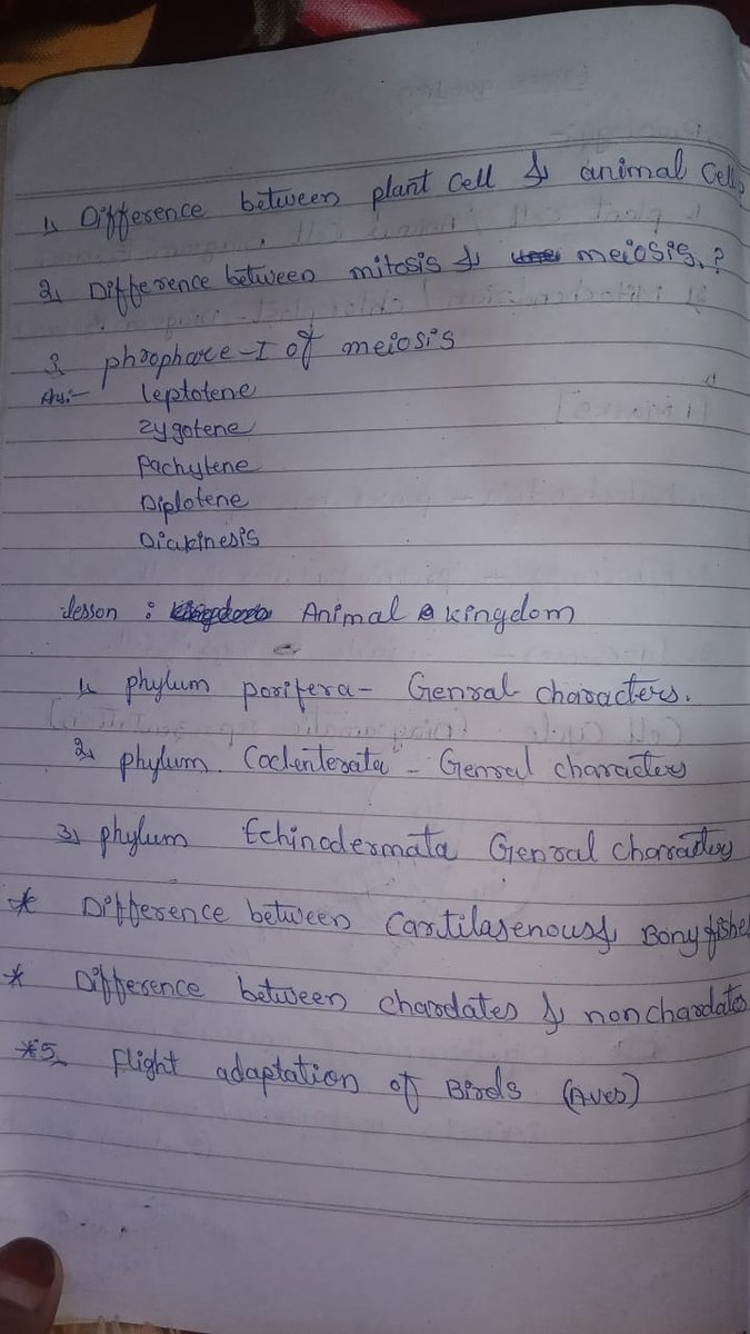 Here are some biology questions: Difference between plant cell and anima..