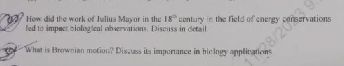 How did the work of Julius Mayor in the 18th century in the field of ener..