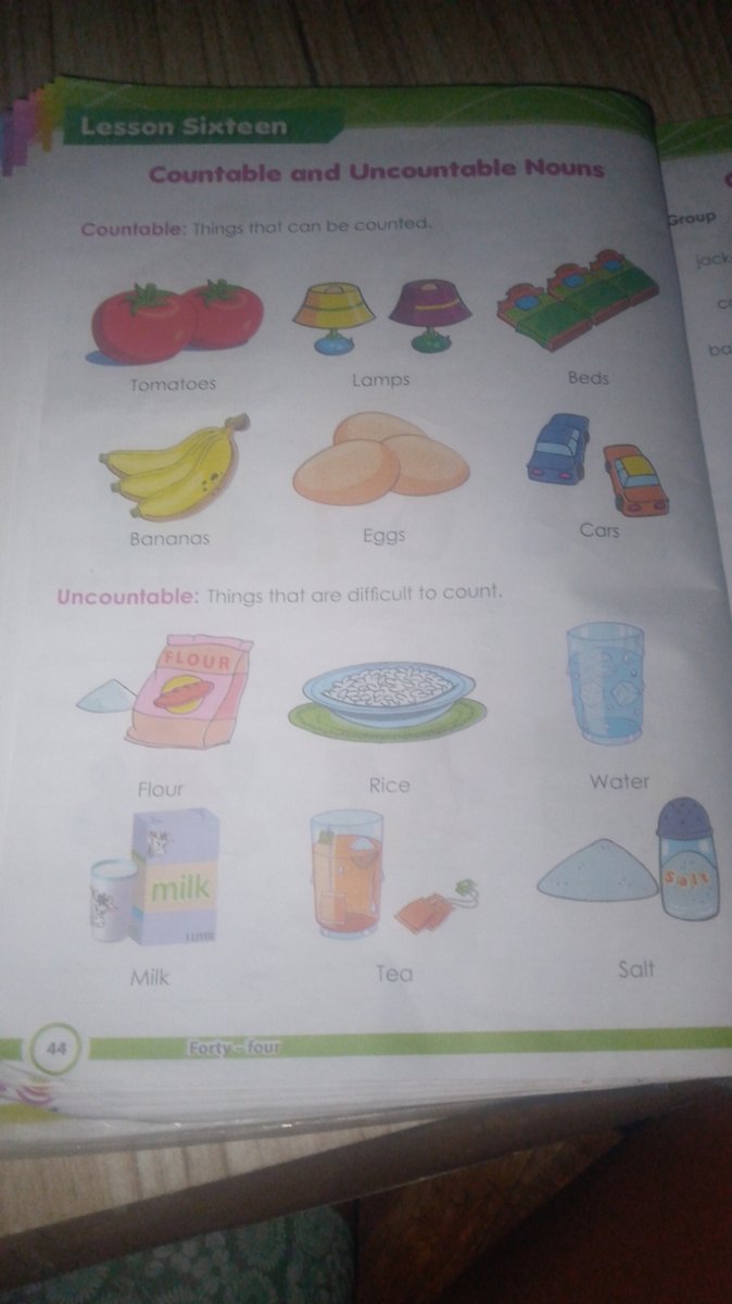 The provided image is a page from a textbook titled "Lesson Sixteen: Coun..
