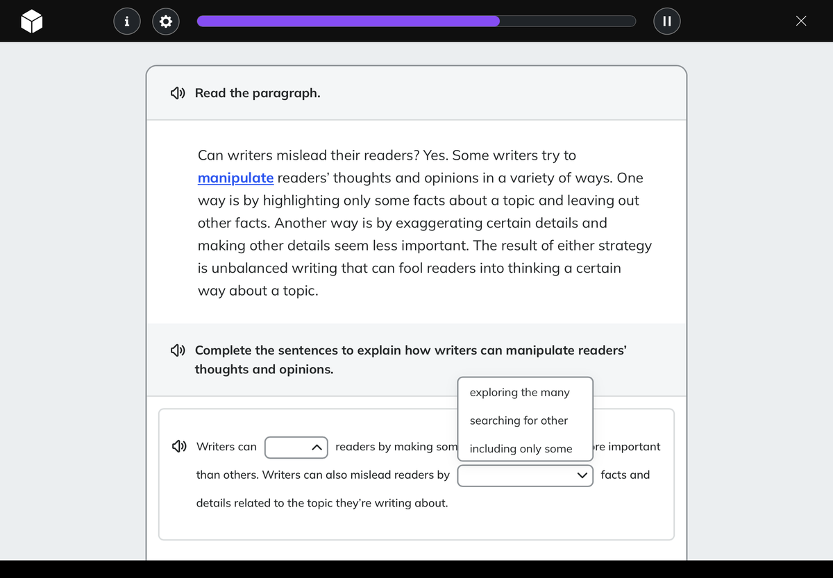 Read the paragraph. Can writers mislead their readers? Yes. Some writers..