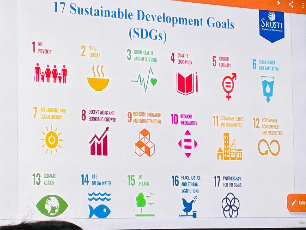 The image displays the 17 Sustainable Development Goals (SDGs). What are
