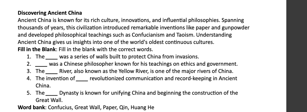Discovering Ancient China Ancient China is known for its rich culture, in..