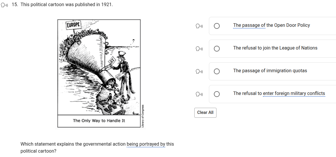 This political cartoon was published in 1921. [Image of a political cart..