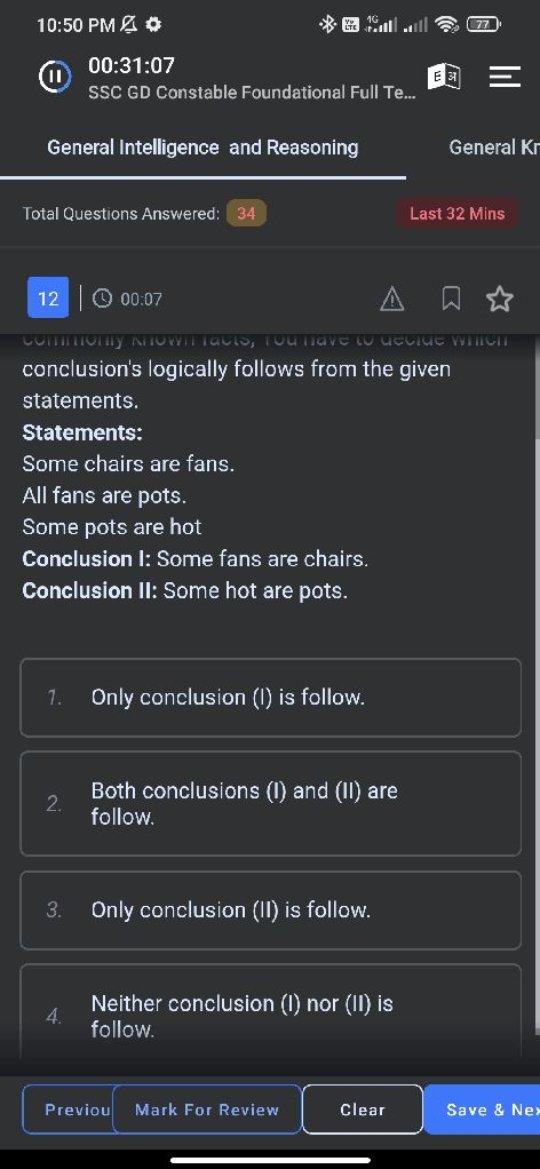 commonly known facts, you have to decide which conclusion's logically fol..