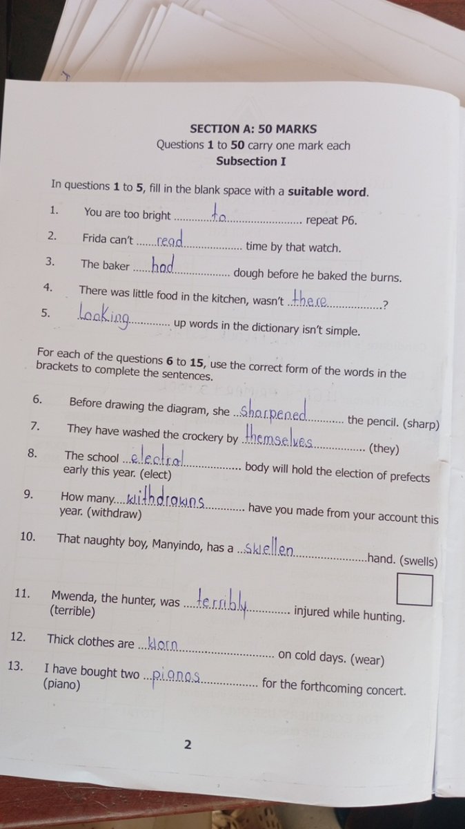 SECTION A: 50 MARKS Questions 1 to 50 carry one mark each Subsection I I..