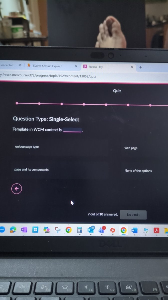 Question Type: Single-Select Template in WCM context is __. Options: uni..