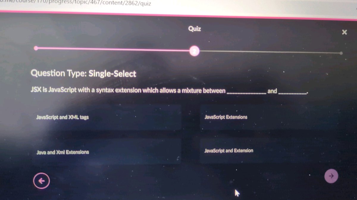 JSX is JavaScript with a syntax extension which allows a mixture between