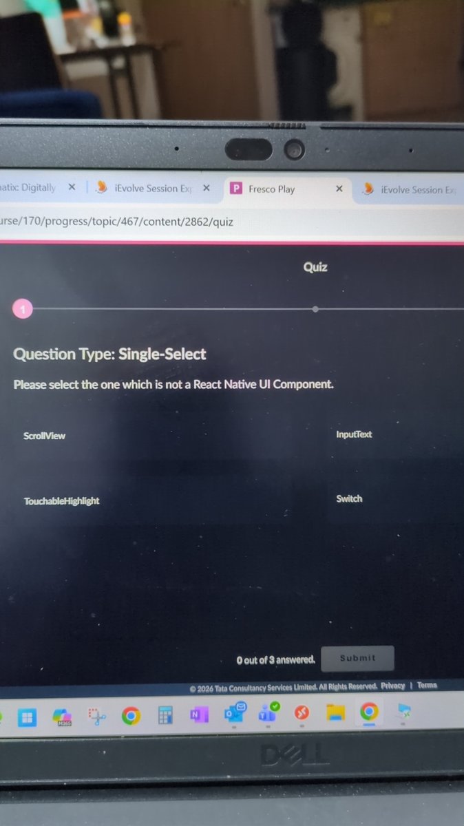 Question Type: Single-Select Please select the one which is not a React