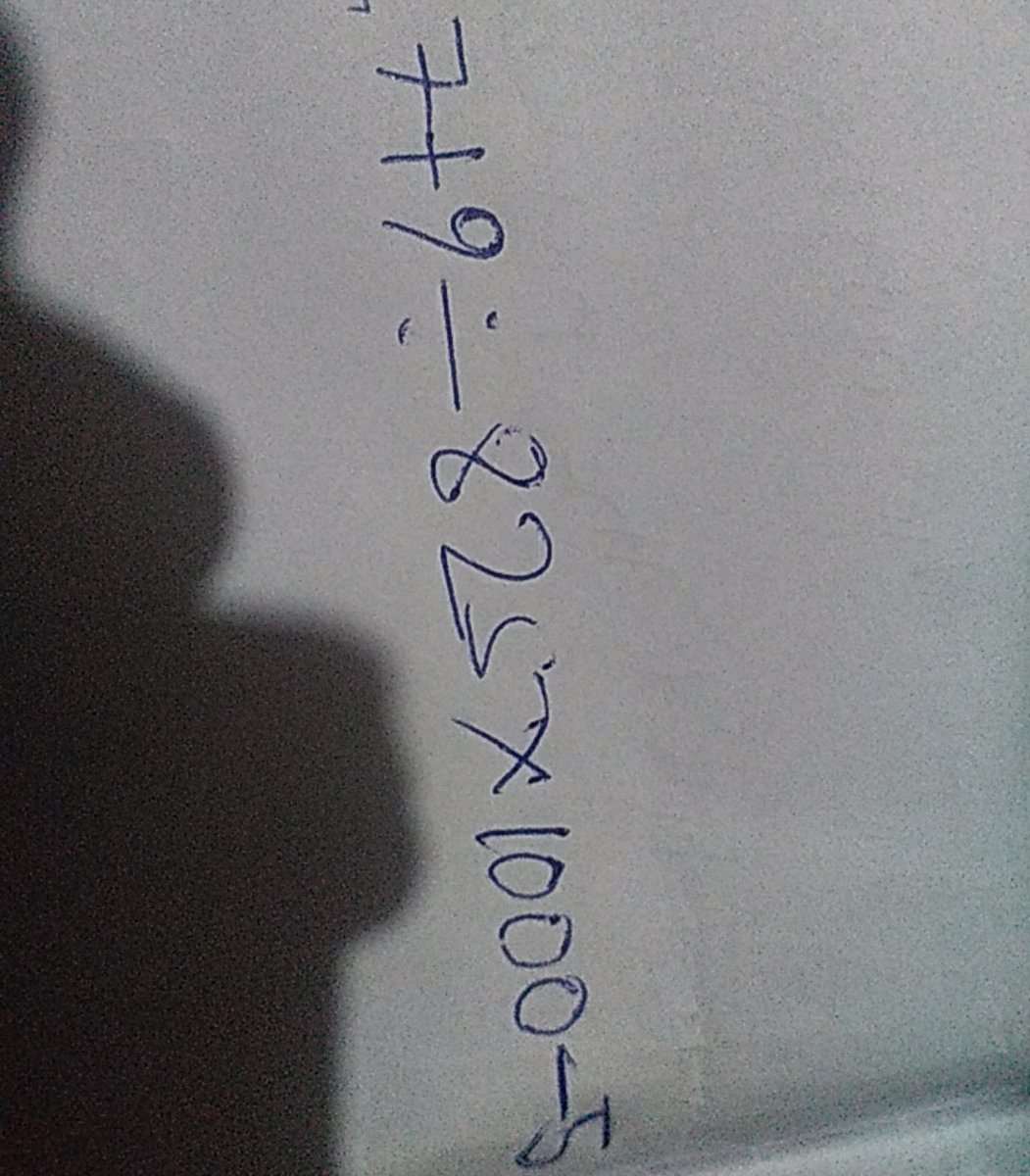 7 + 9 ÷ 25 × 1000 - 5 | Filo