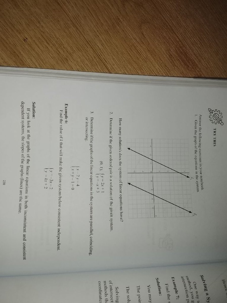 Answer the following exercises in your notebook. Given the graph of the