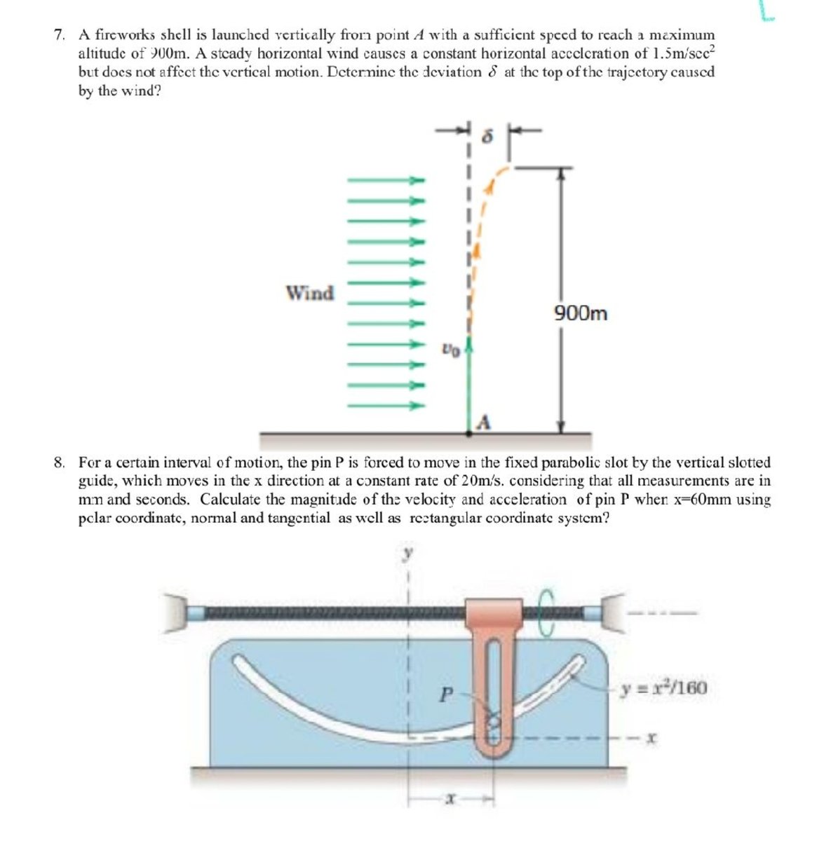 A fireworks shell is launched vertically from point A with a sufficient s..