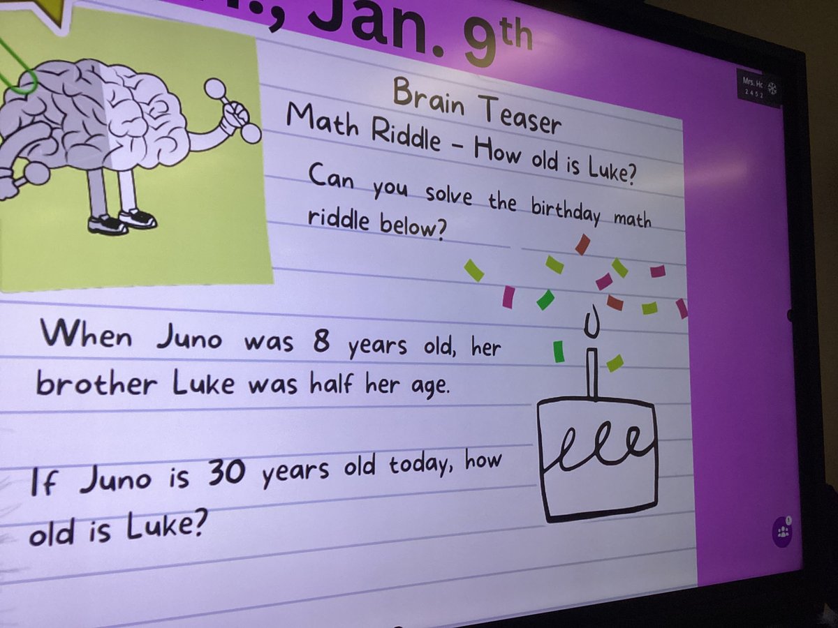 Brain Teaser Math Riddle - How old is Luke? Can you solve the birthday m..