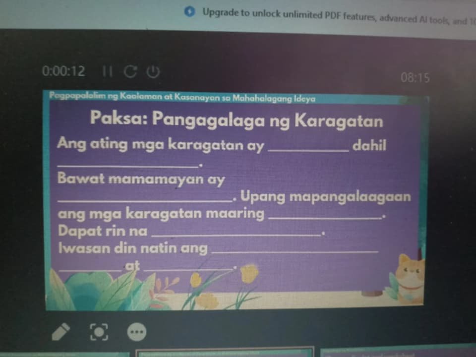 Paksa: Pangangalaga ng Karagatan Ang ating mga karagatan ay _ dahil