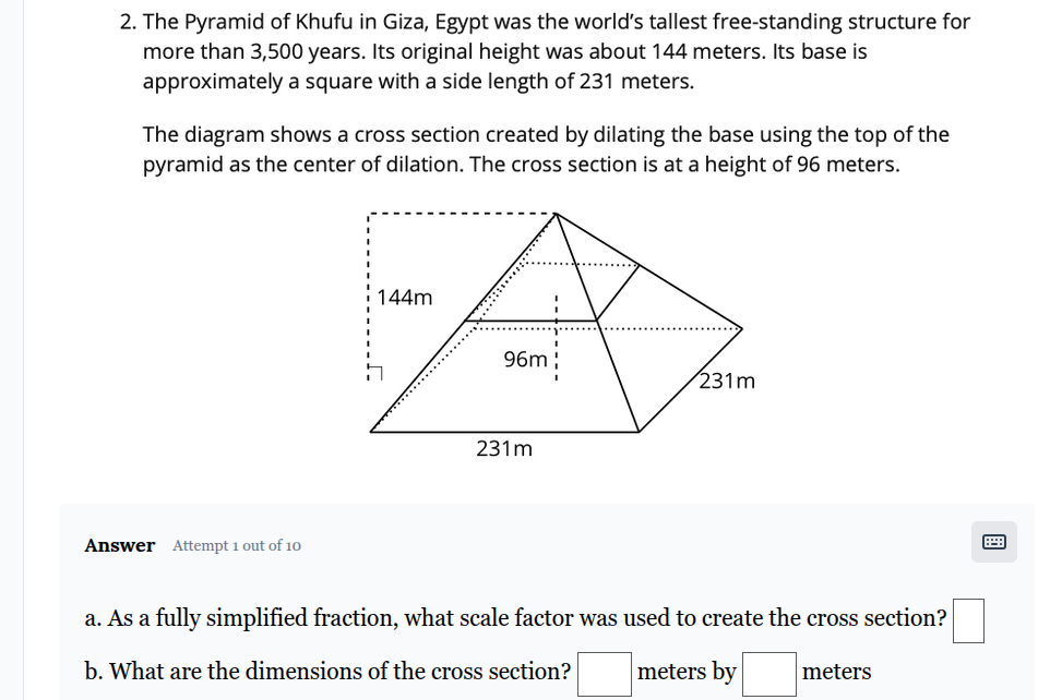 The Pyramid of Khufu in Giza, Egypt was the world's tallest free-standing..