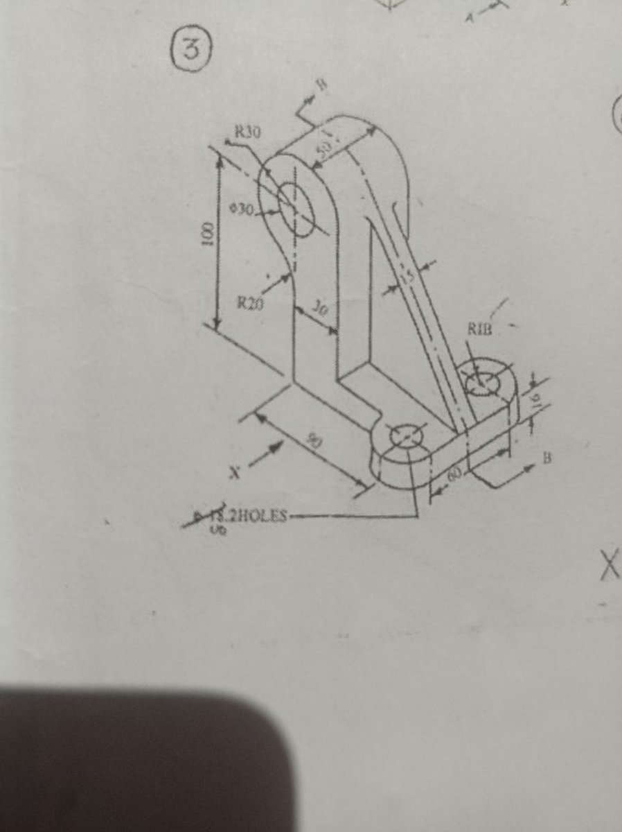 The user has provided an image of an engineering drawing with various dim..