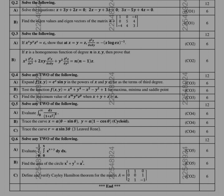 Make a question paper for 60 marks for maths. | Filo