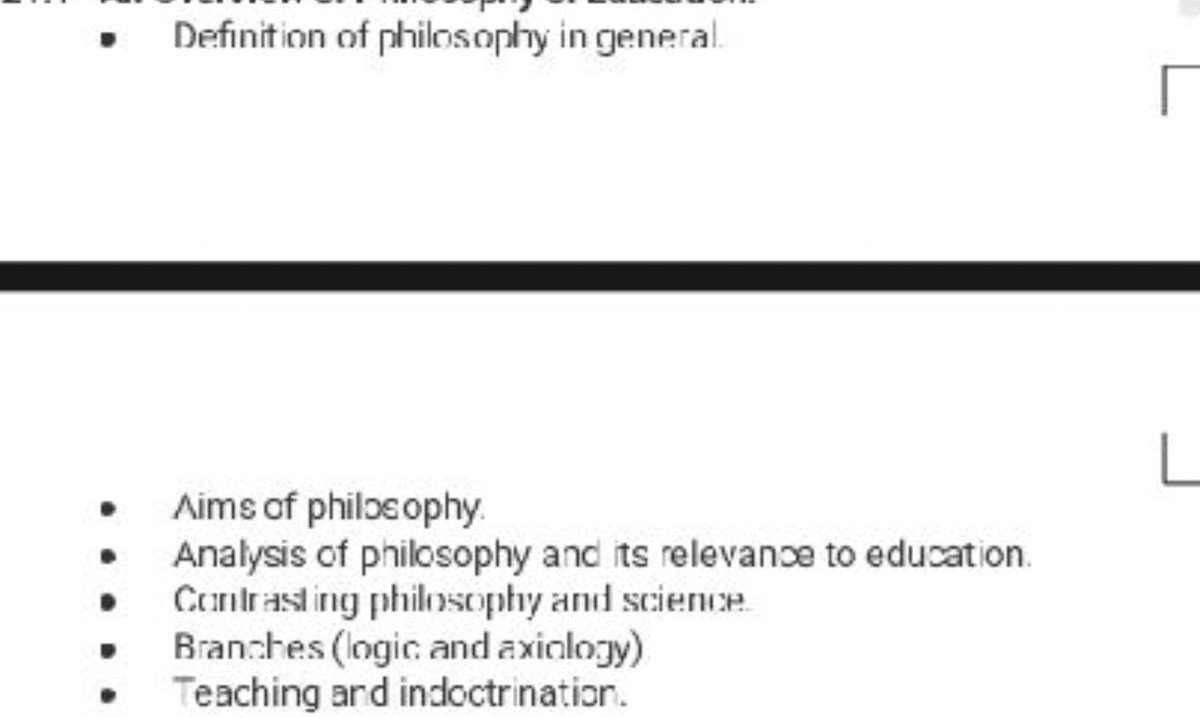 Definition of philosophy in general. Aims of philosophy. Analysis of phil..