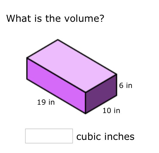 What is the volume of the rectangular prism shown in the diagram? The di..