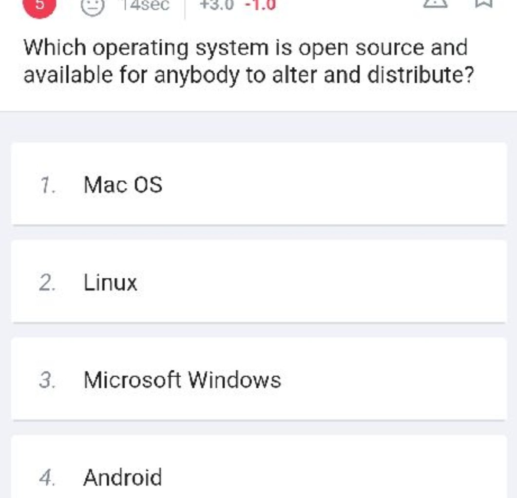 Which operating system is open source and available for anybody to alter