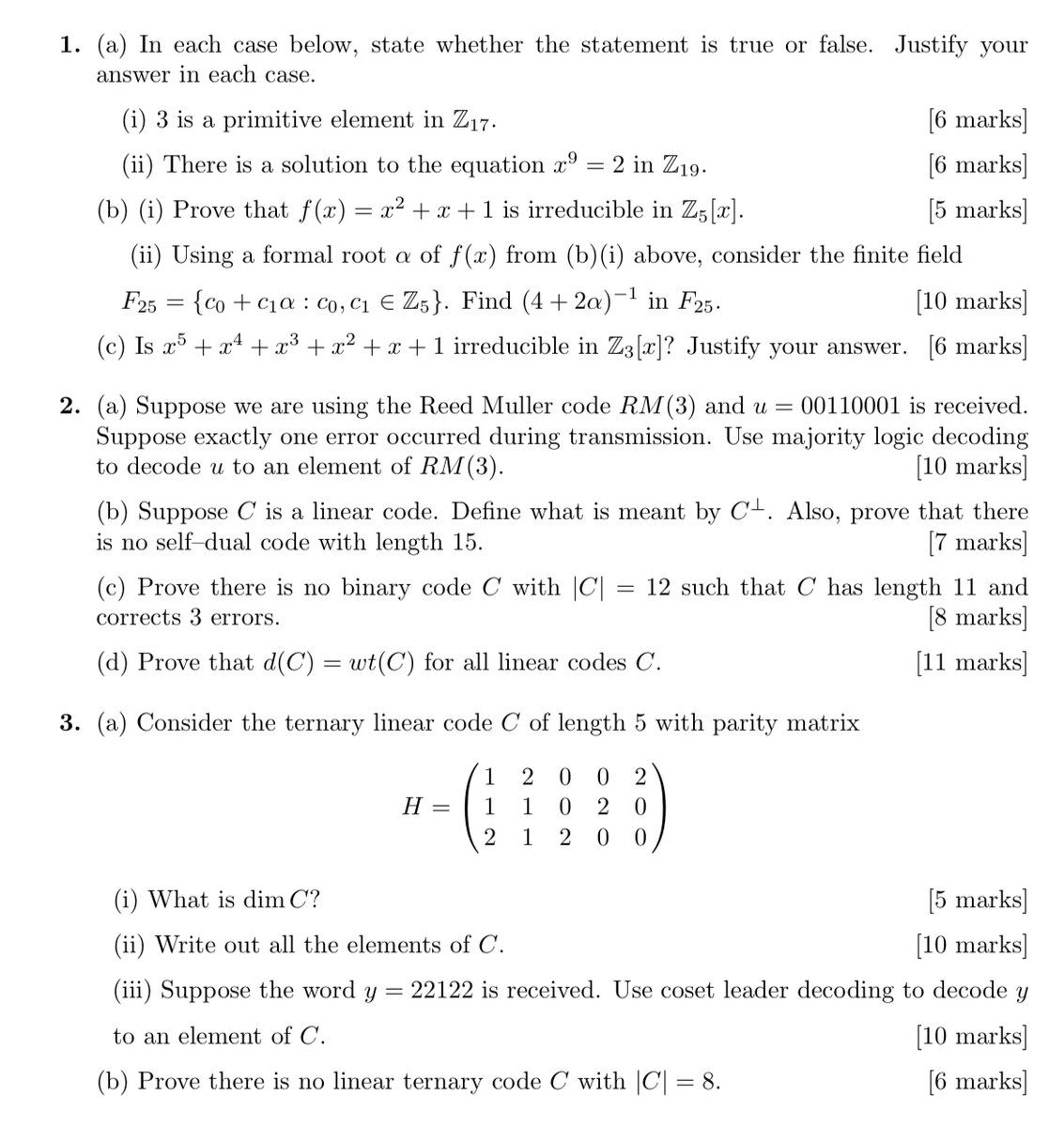 (a) In each case below, state whether the statement is true or false. Jus..