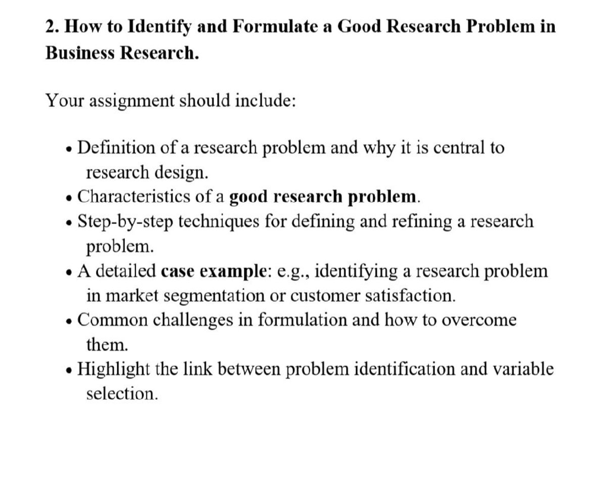 How to Identify and Formulate a Good Research Problem in Business Researc..