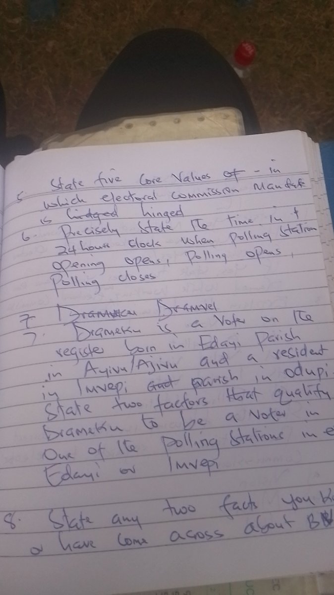 State five Core Values of the electoral Commission Mandate. Precisely st..