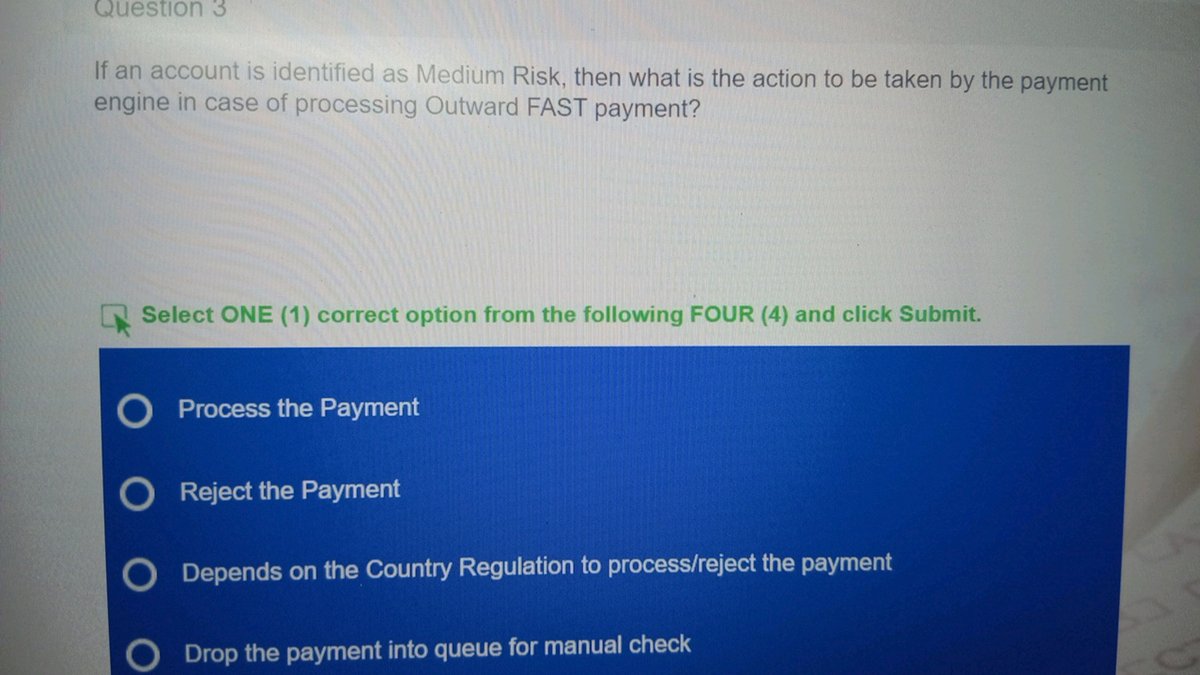 Question 3 If an account is identified as Medium Risk, then what is the