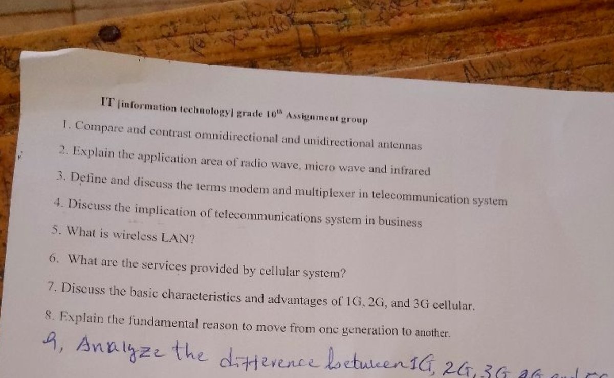 IT [information technology] grade 10th Assignment group Compare and cont..