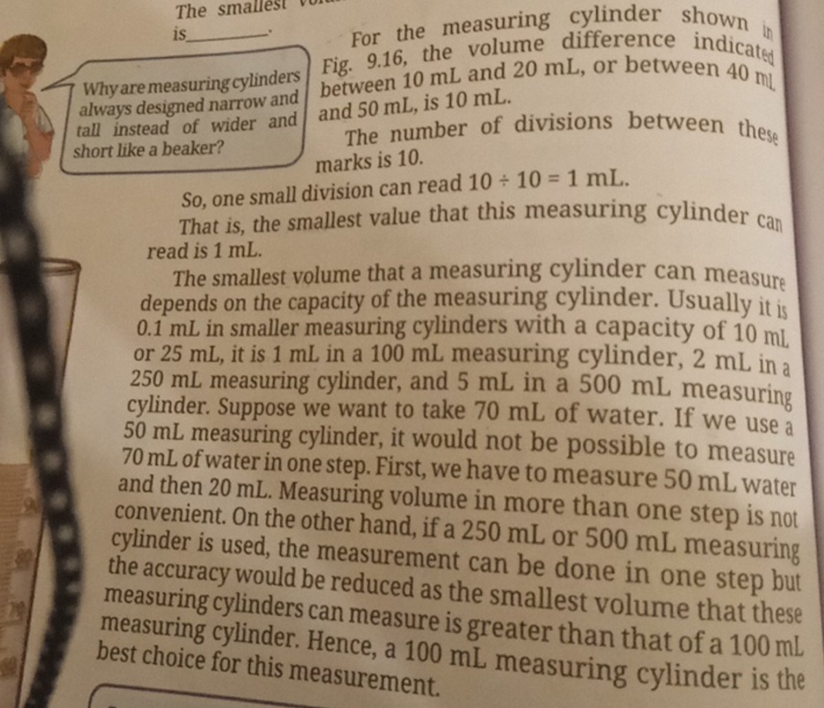 Why are measuring cylinders always designed narrow and tall instead of wi..