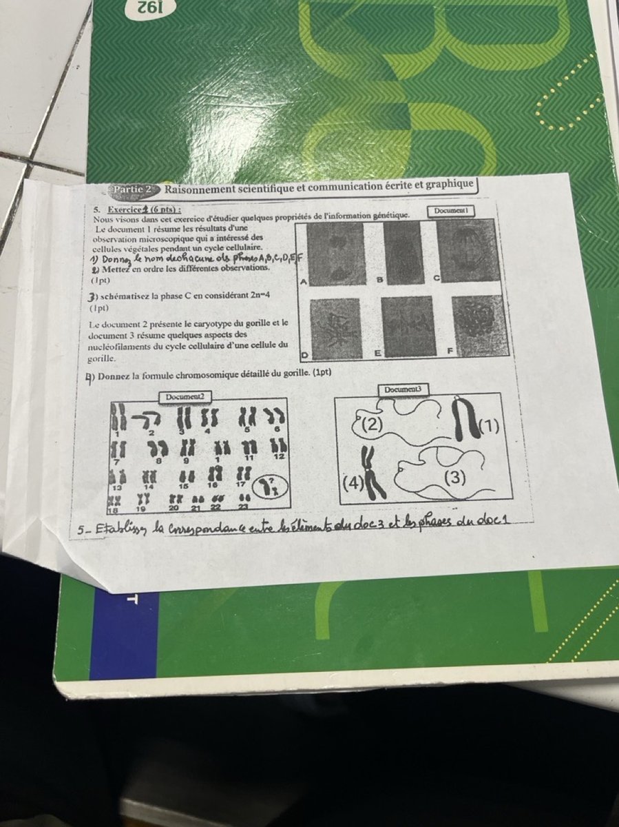 Partie 2: Raisonnement scientifique et communication écrite et graphique