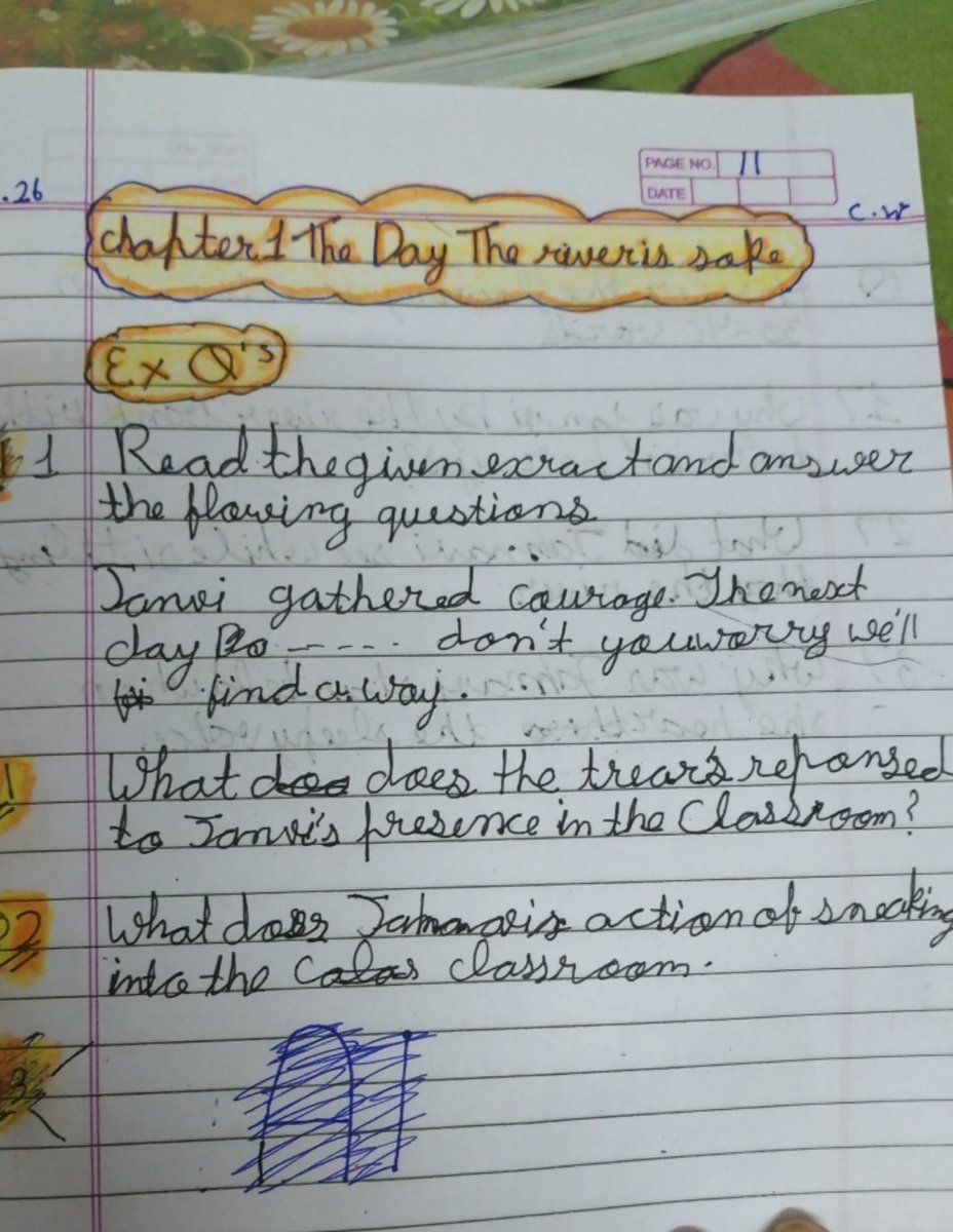 Read the given extract and answer the following questions: Extract: Janv..