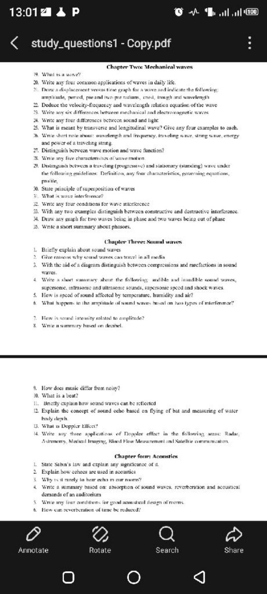 With the aid of a diagram distinguish between compressions and rarefactio..