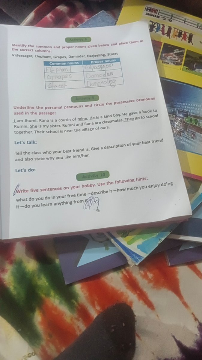 Here are three activities: Activity 8 Identify the common and proper nou..