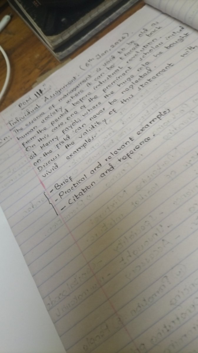 POM 114: Individual Assignment (5th Jan, 2026) Question: The essence of