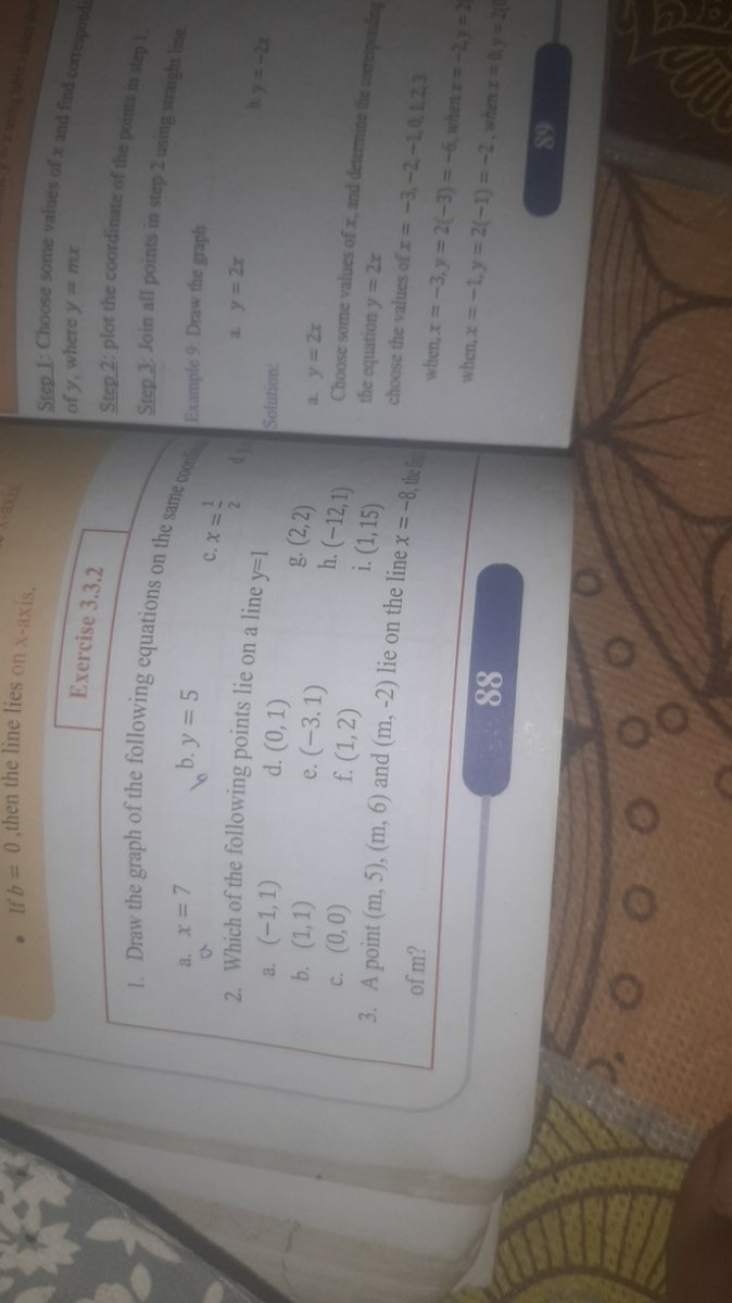 Exercise 3.3.2 Draw the graph of the following equations on the same coo..