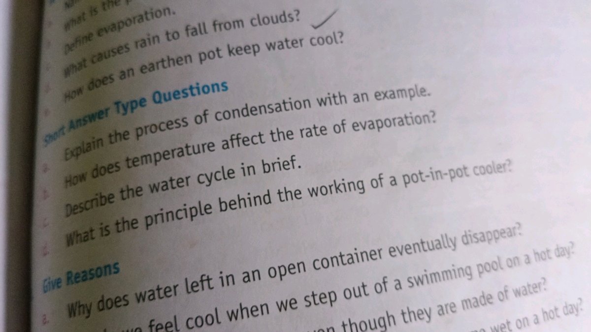 Here are the questions: Short Answer Type Questions a. Explain the proce..
