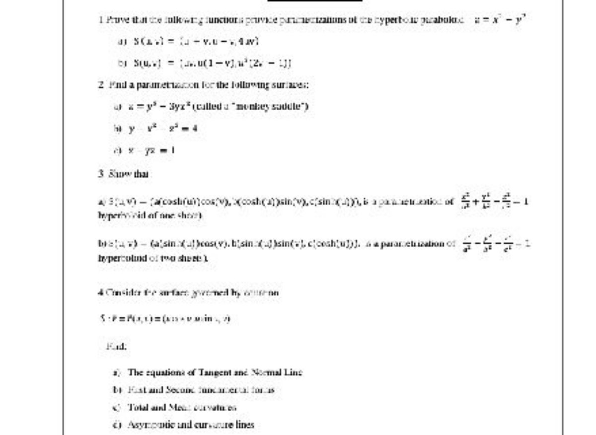 Prove that the following functions provide parametrizations of the hyperb..