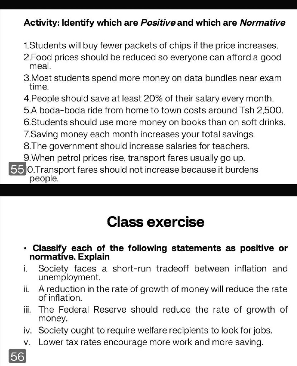 Activity: Identify which are Positive and which are Normative Students w..
