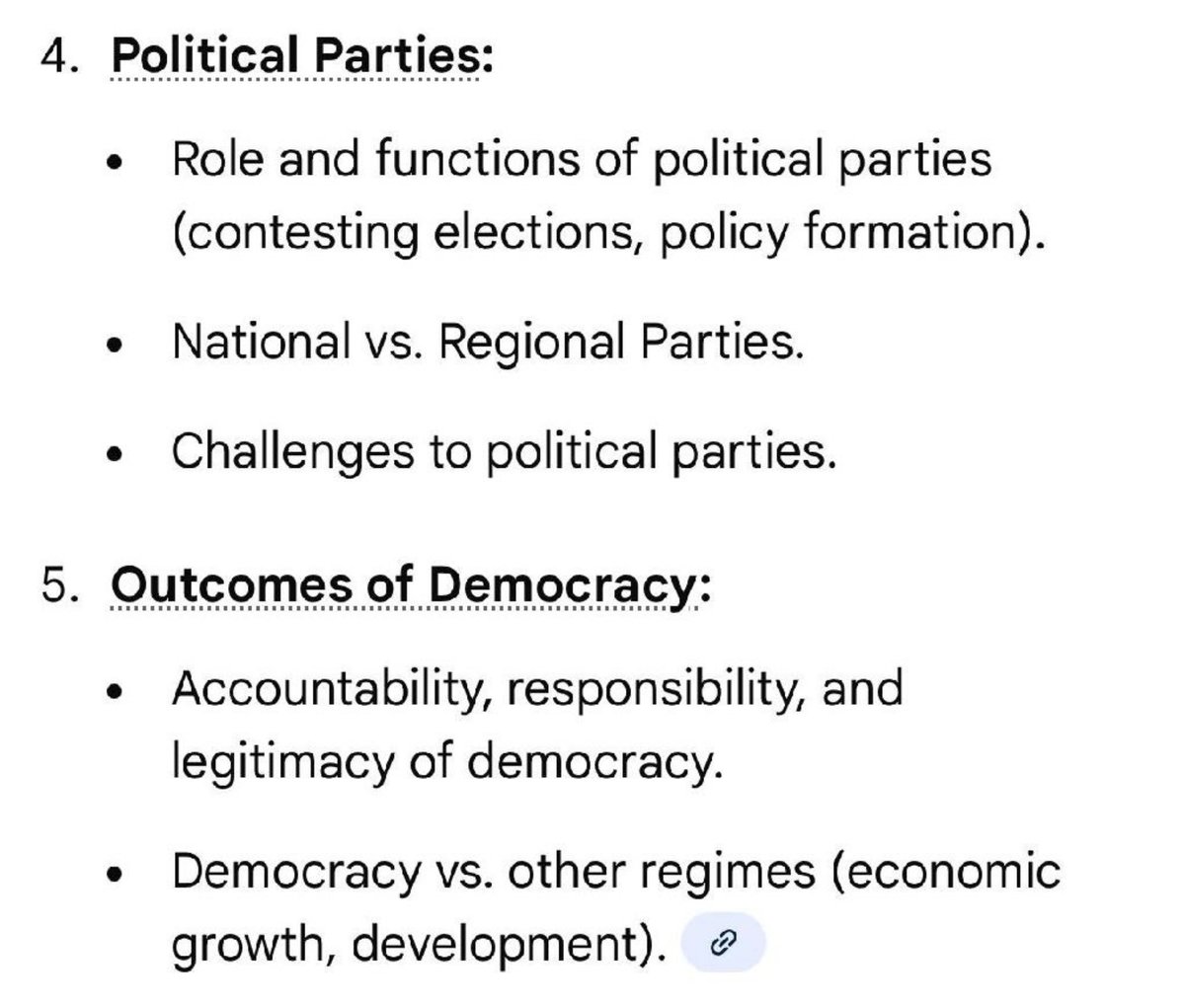 Political Parties: Role and functions of political parties (contesting el..