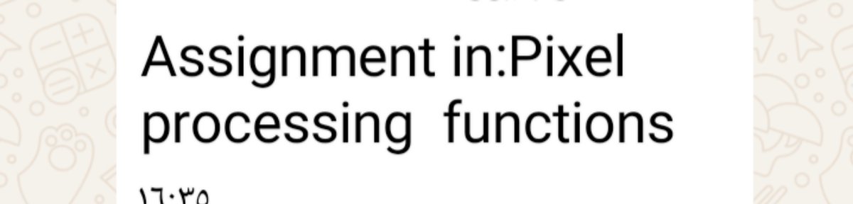 Assignment in: Pixel processing functions | Filo