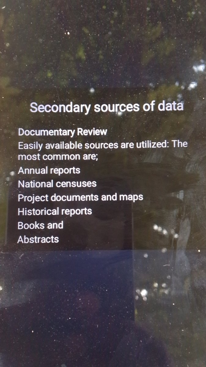 Secondary sources of data Documentary Review Easily available sources ar..