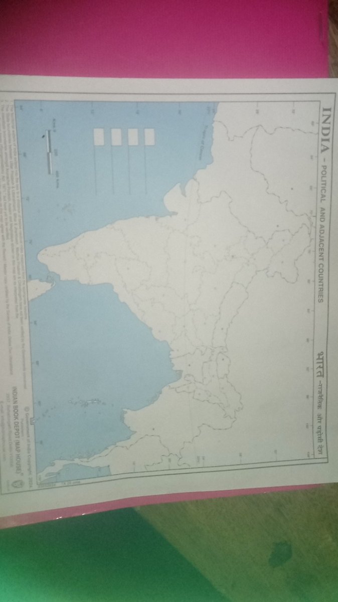 The image provided is a political map of India and its adjacent countries..