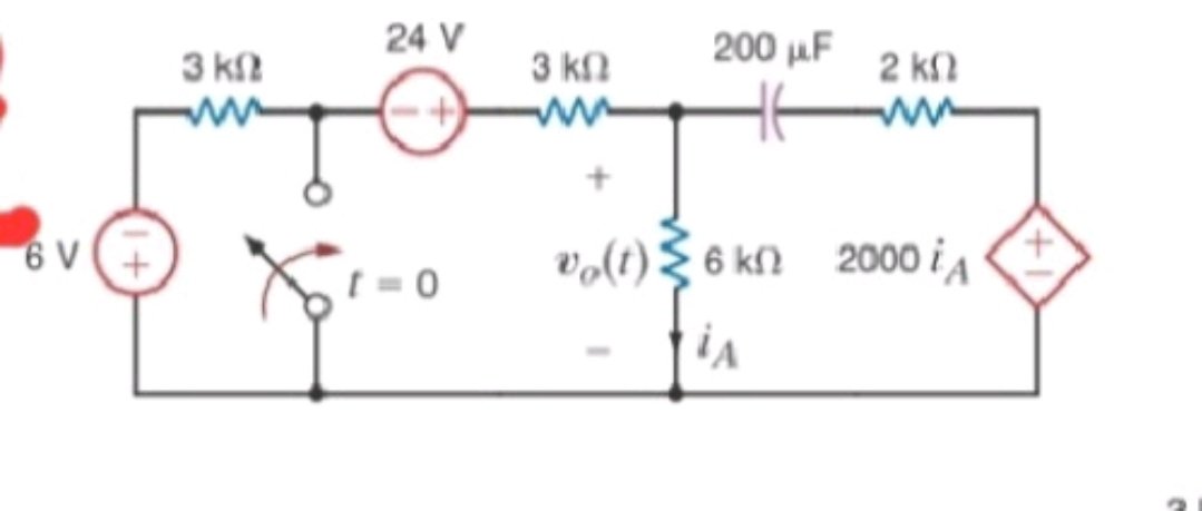 Solve the given circuit diagram. The circuit contains: A 6V voltage sourc..