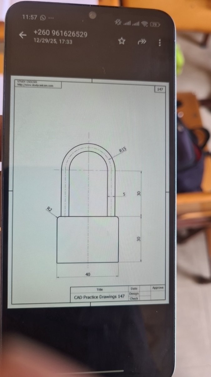 The image displays a technical drawing titled "CAD Practice Drawings 147"..